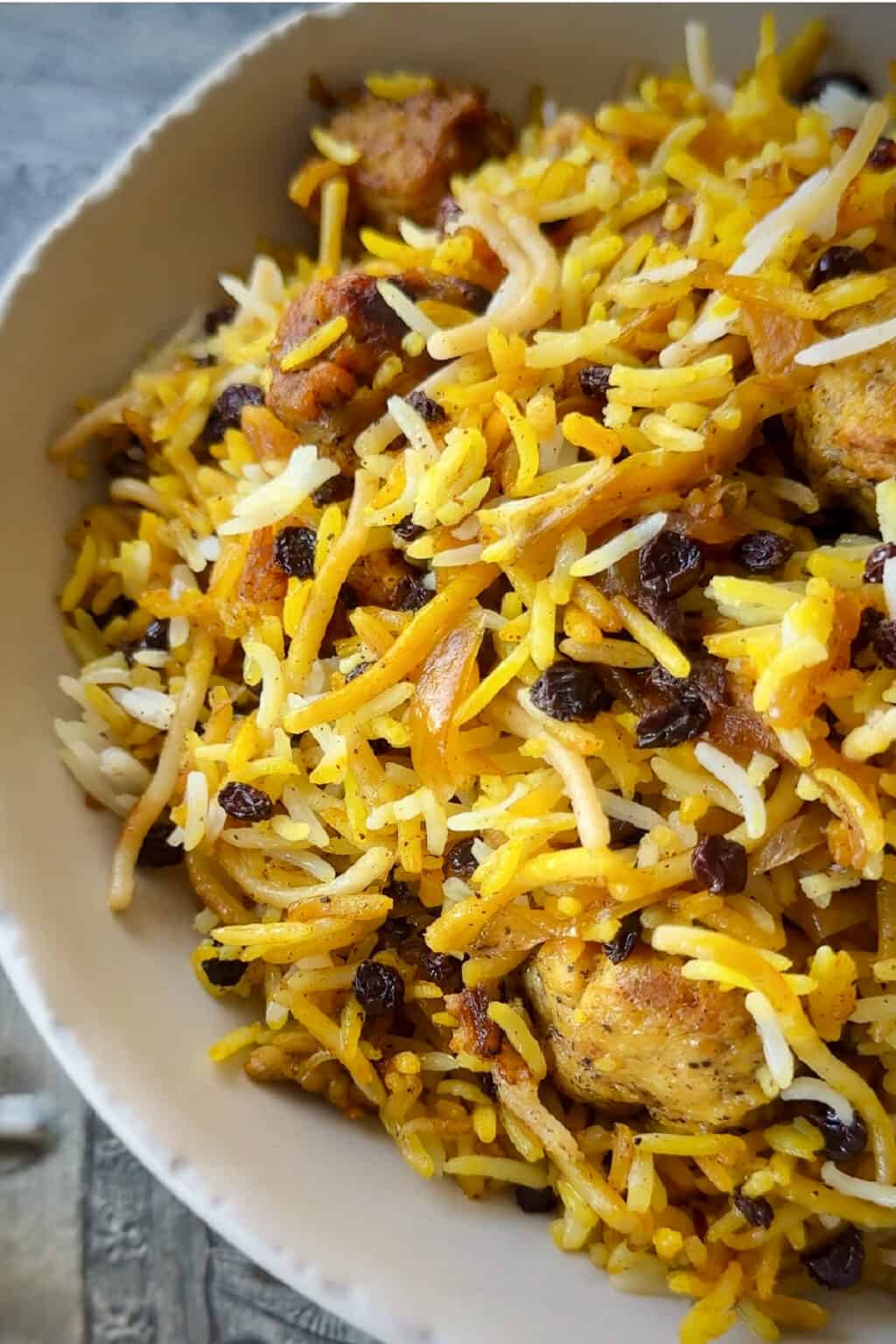 Reshteh Polo Recipe (Persian Rice and Noodle Dish) - Mulberry Blvd