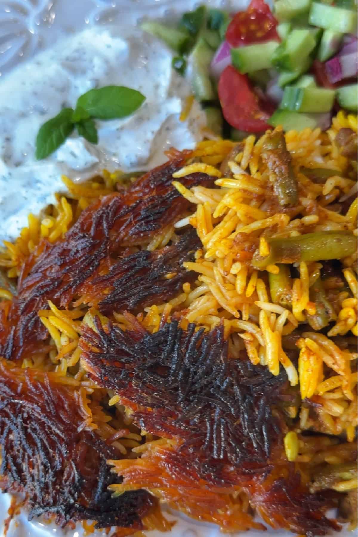 Lubia Polo (Persian Rice with Green Beans Recipe) - Mulberry Blvd
