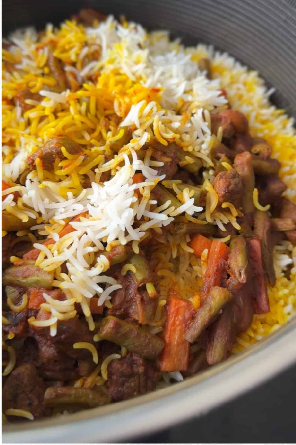 Lubia Polo (Persian Rice with Green Beans Recipe) - Mulberry Blvd